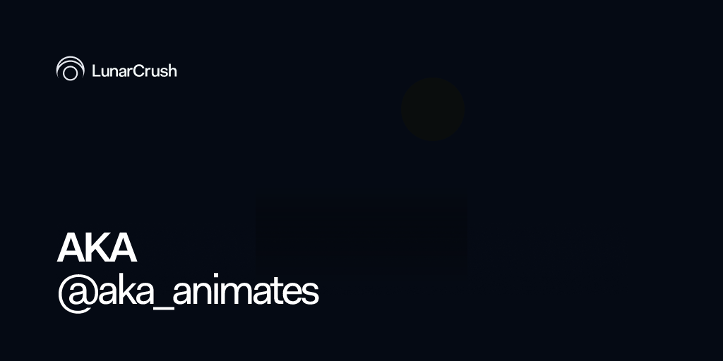 aka_animates Trending Social Media Creator Profile on LunarCrush