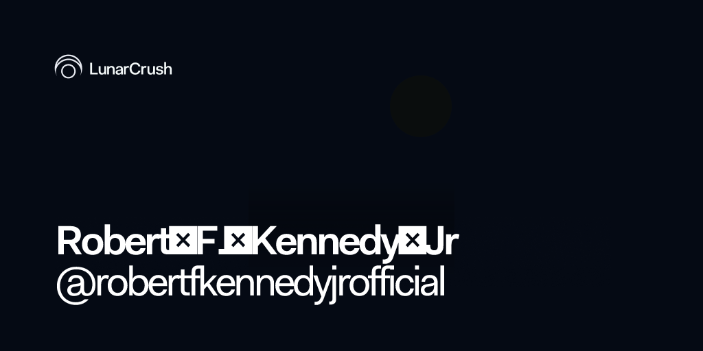 robertfkennedyjrofficial Trending Social Media Creator Profile on LunarCrush