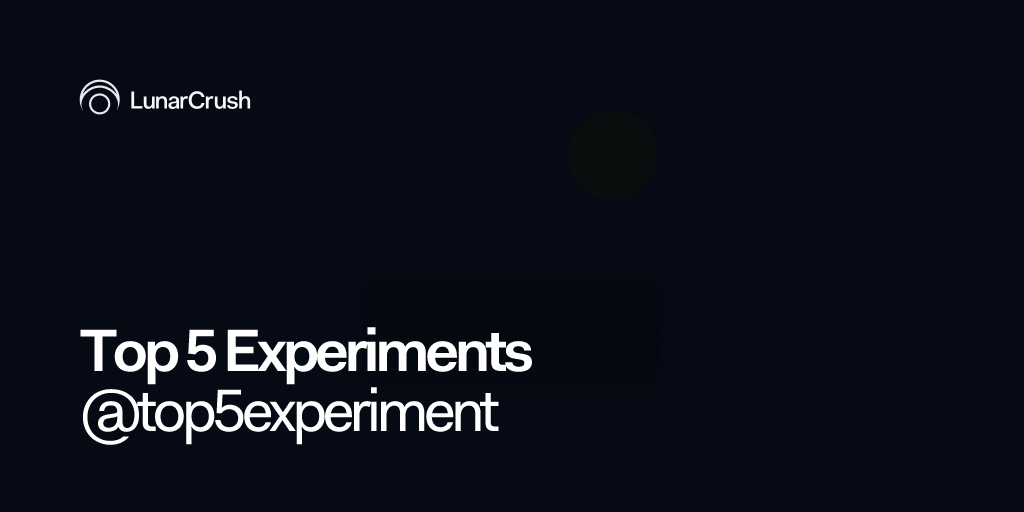 top5experiment Trending Social Media Creator Profile on LunarCrush