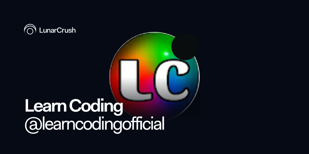 learncodingofficial Trending Social Media Creator Profile on LunarCrush