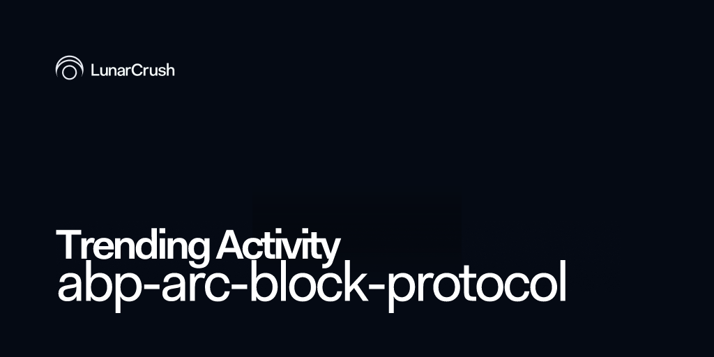 abp-arc-block-protocol Social Media Analytics on LunarCrush