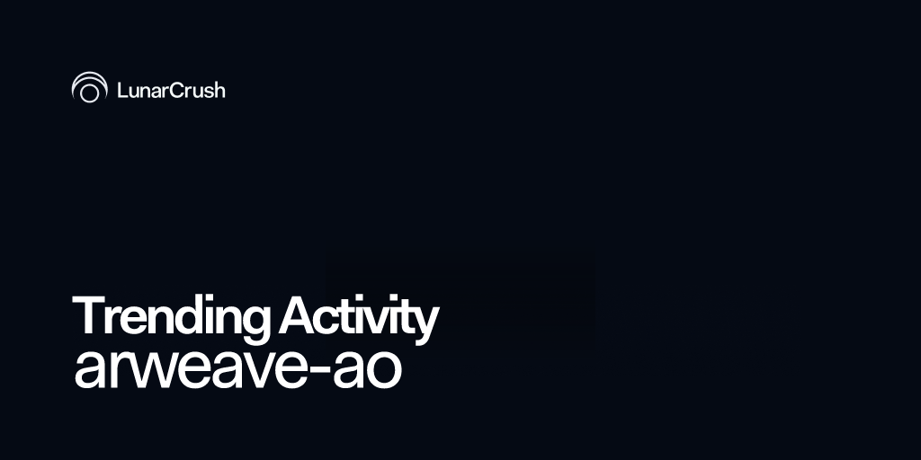 Arweave AO Social Media Analytics on LunarCrush