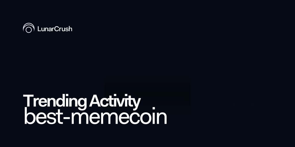 best-memecoin Social Media Analytics on LunarCrush