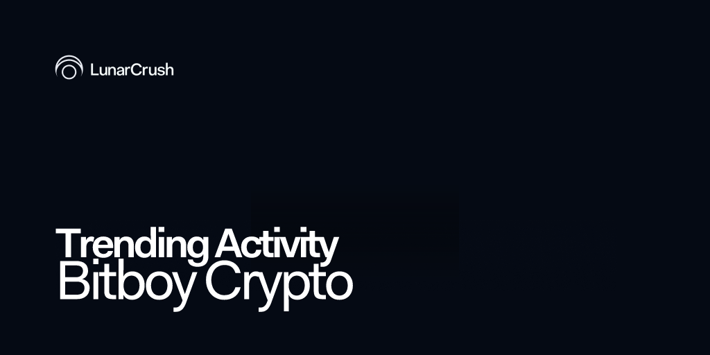 bitboy-crypto Social Media Analytics on LunarCrush