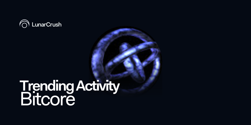 Bitcore (BTX) Social Media Analytics on LunarCrush