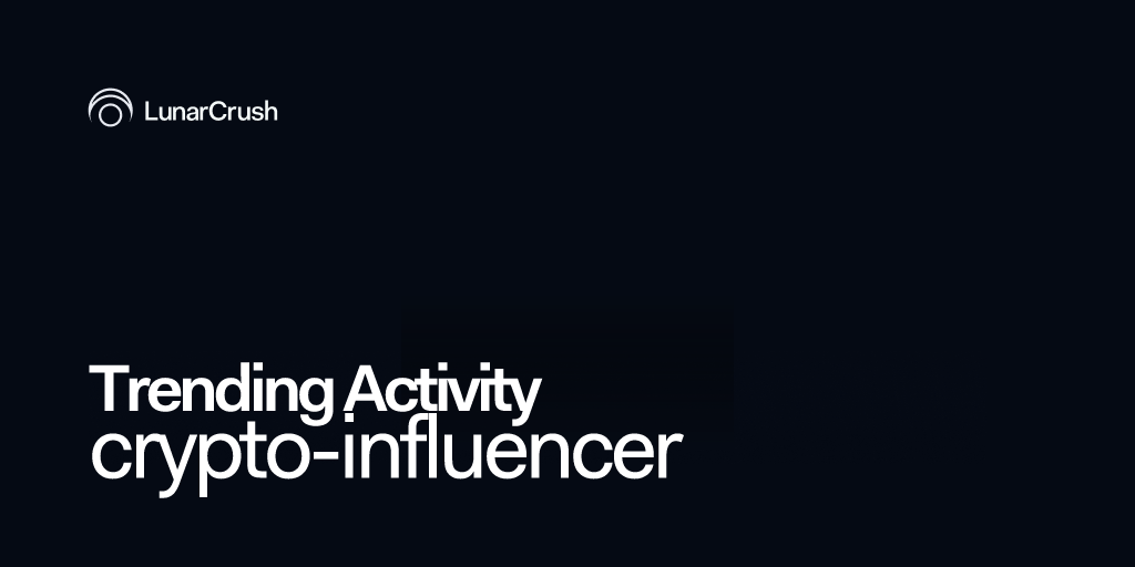 Crypto Influencer Social Media Analytics on LunarCrush