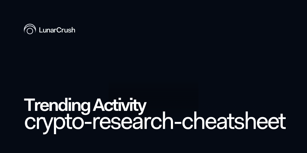 crypto-research-cheatsheet Social Media Analytics on LunarCrush