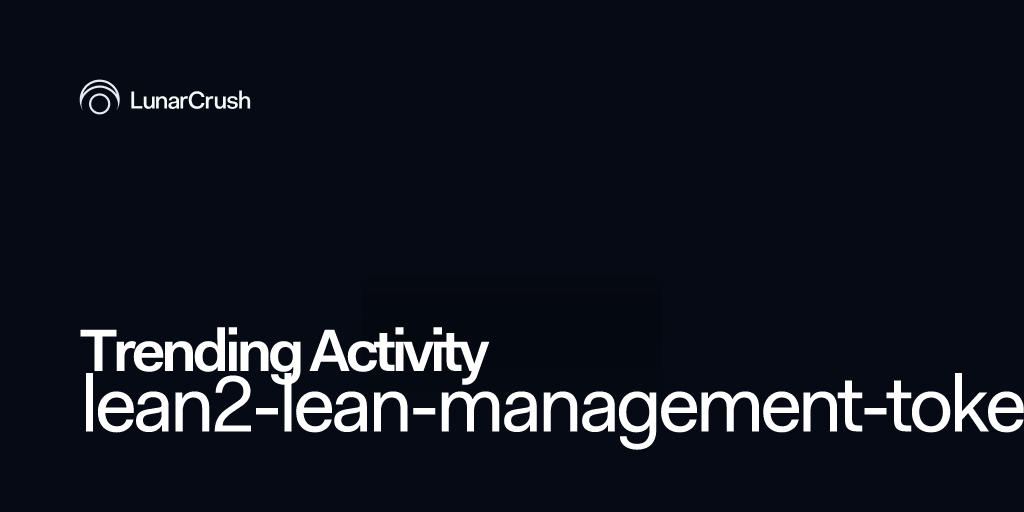 lean2-lean-management-token Social Media Analytics on LunarCrush