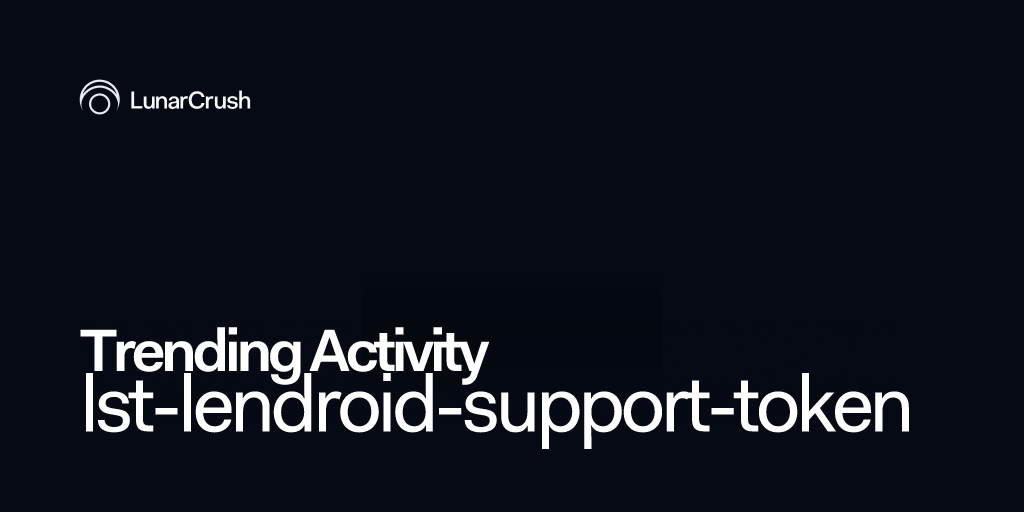 lst-lendroid-support-token Social Media Analytics on LunarCrush
