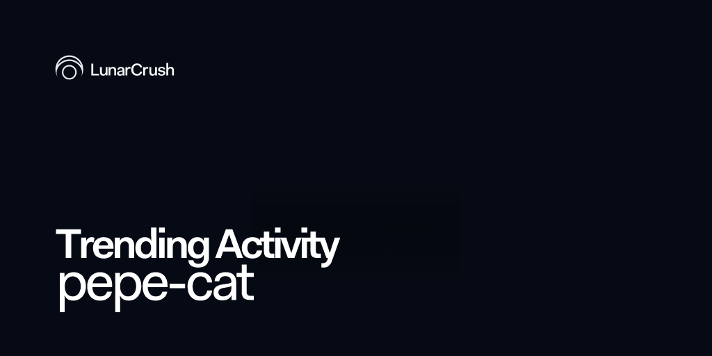 Pepe Cat Social Media Analytics on LunarCrush
