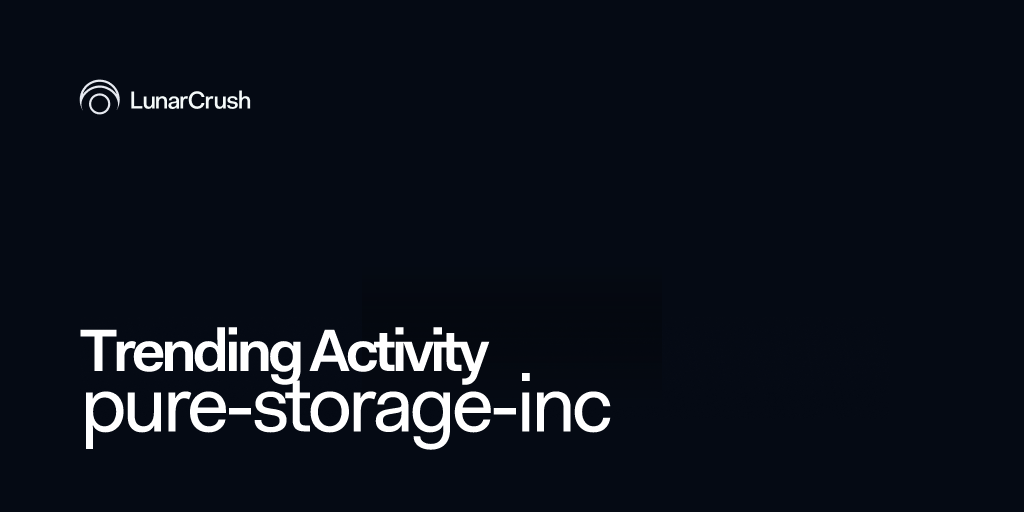 pure-storage-inc Social Media Analytics on LunarCrush