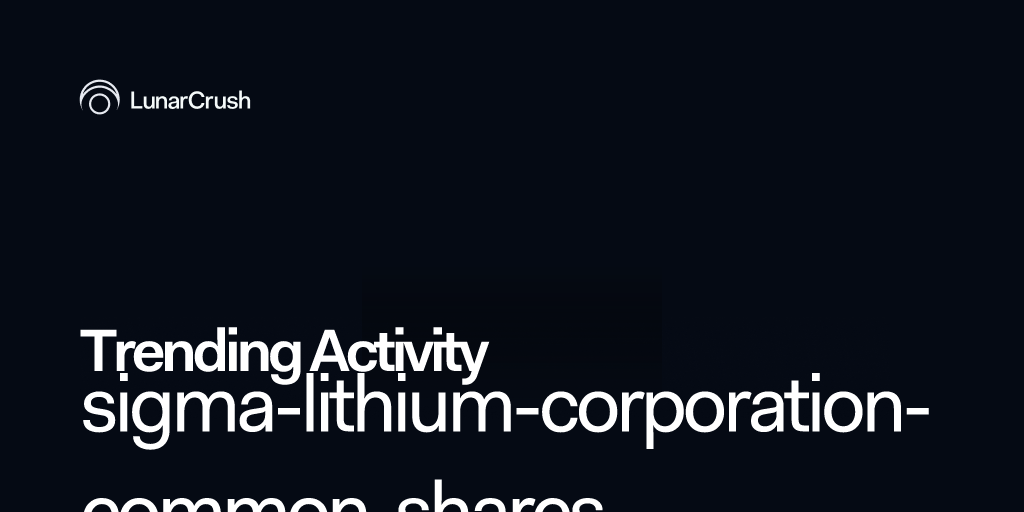 sigma-lithium-corporation-common-shares Social Media Analytics on ...