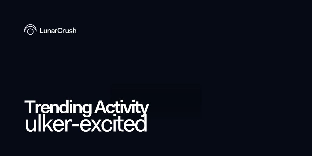 ulker-excited Social Media Analytics on LunarCrush