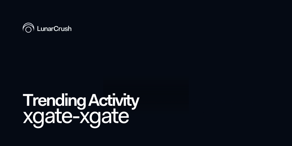 xgate-xgate Social Media Analytics on LunarCrush